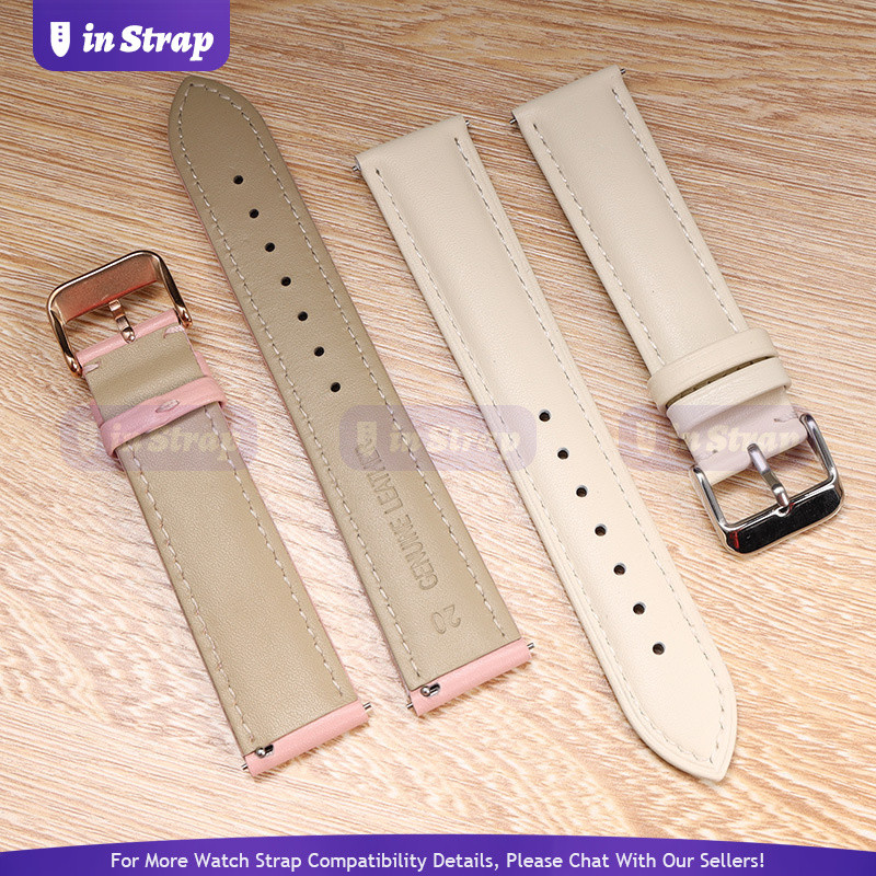 [12-22mm] FOSSIL Leather Watch Strap – Macaron Color Collection – Quick ...