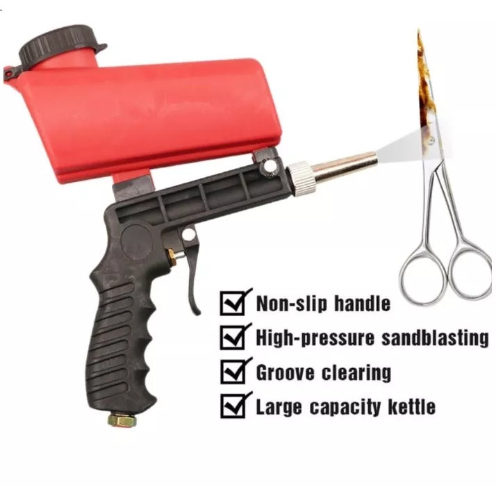 Portable Gravity Sandblasting Gun Pneumatic Set Rust Blasting Device ...