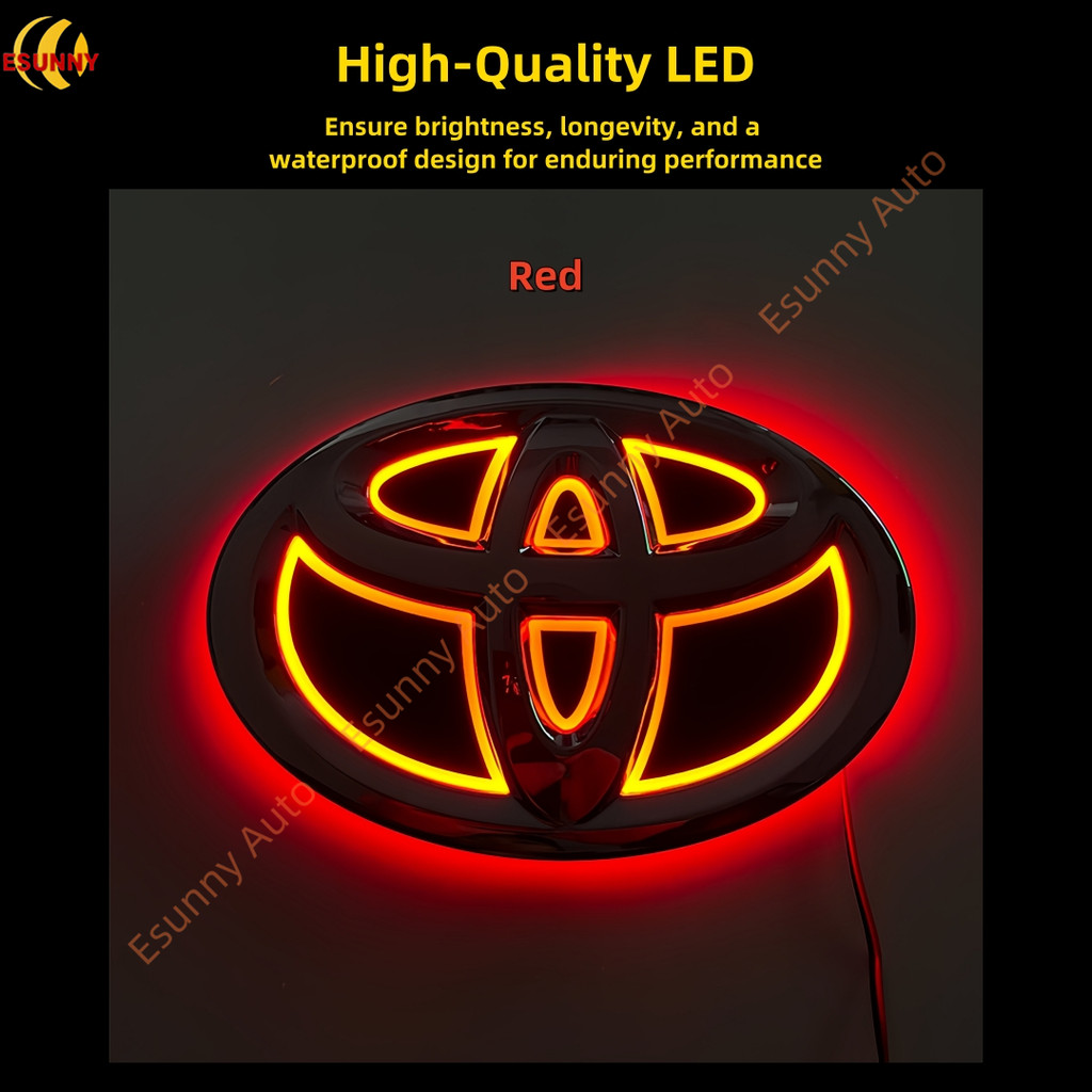 Toyota 5D & 2D Car LED Emblem Logo Badge Light - Fits Front or Rear ...