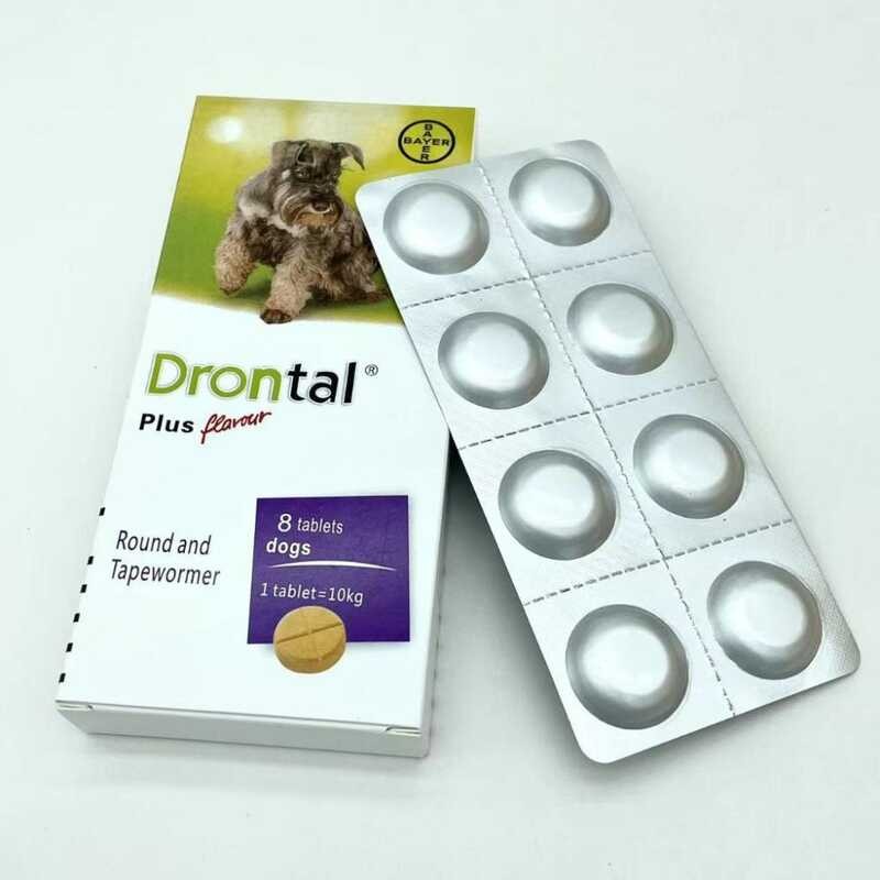 Drontal Plus Tablets For Dog Deworming Tasty Dewormer 1 Tablet Puppy ...