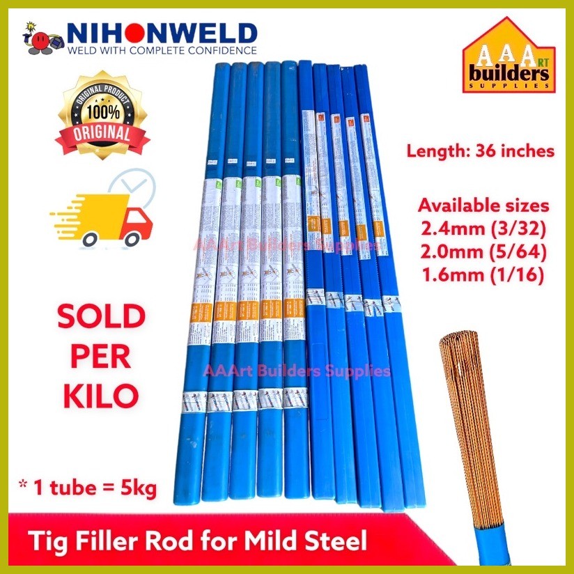 Nihonweld Tig Filler Rod Stainless NT308L / Mild Steel NT70S-6 ...