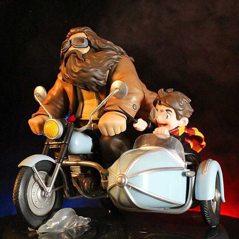 9 Harry Potter And Hagrid Motorcycle Racing Q-Edition Scene Model Box ...