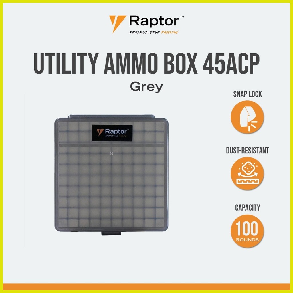 Raptor Case Utility Box 45acp for Tactical, Creative & Sports Gear ...