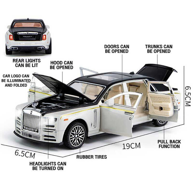 LEO 1:32 ★ Rolls-Royce Phantom Metal Diecast Alloy Model Truc For Kids ...