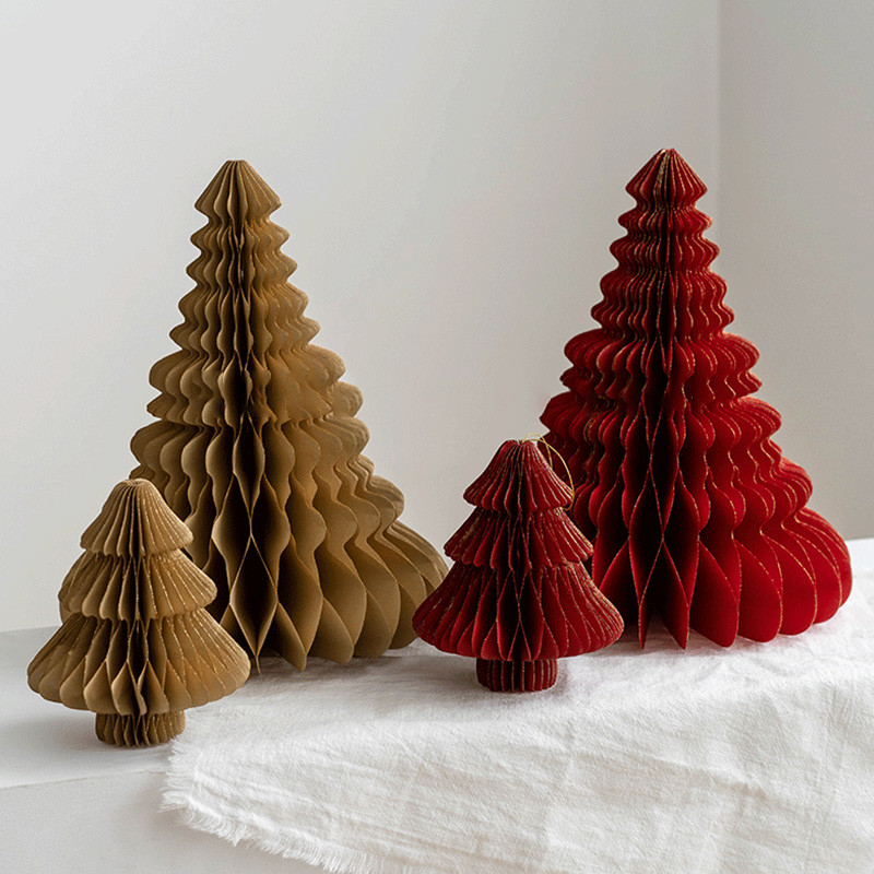 Simple Paper Folding Christmas Tree Solid Colour Christmas Tree ...