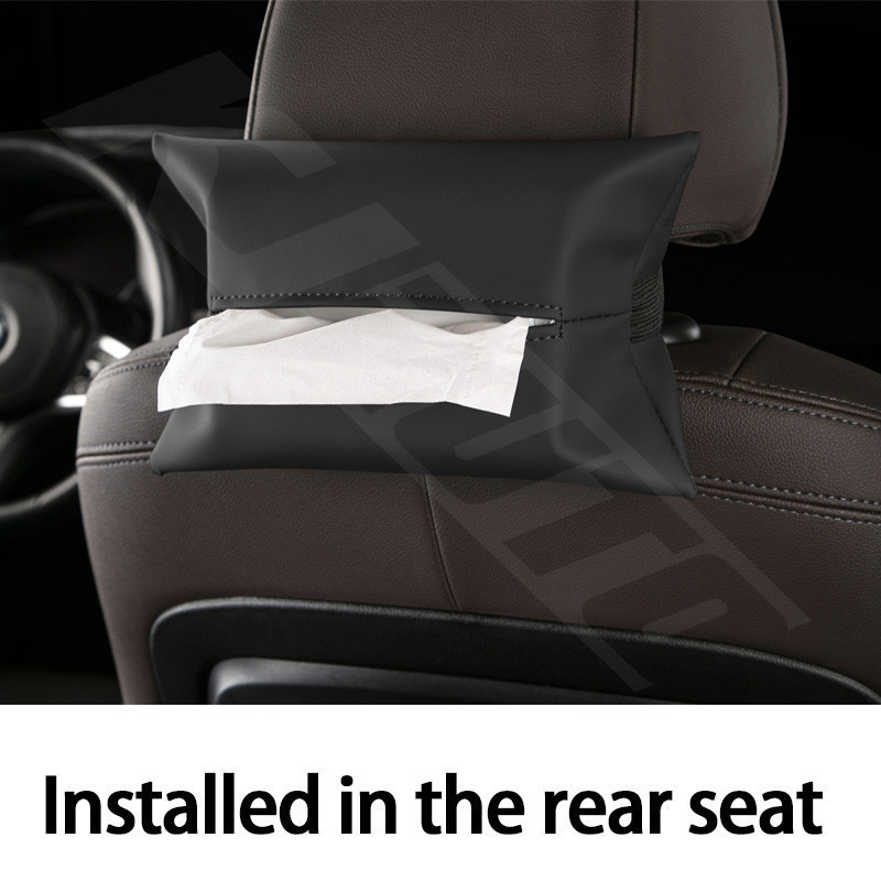 1/2pcs Mitsubishi Attrage Car Tissue Box Holder Nappa Leather Car ...
