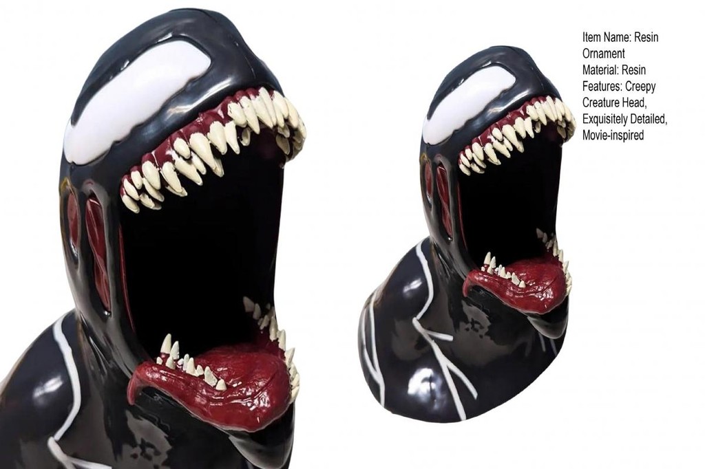 RAN Scary Creature Head Decor Movie-inspired Popcorn Bucket Venom ...