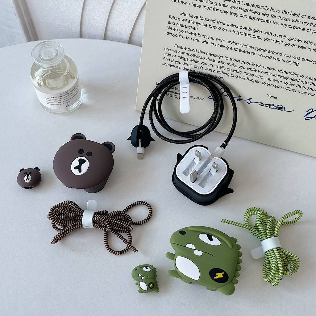 4PCS Set Silicone Charger Case for iPhone UK 20W Charging Head ...