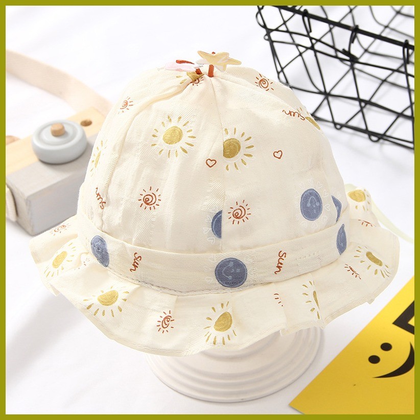 ∈ ∳ ∰ Adjustable Cotton Sun-Hats for Baby Sun Protection for Head, Neck ...