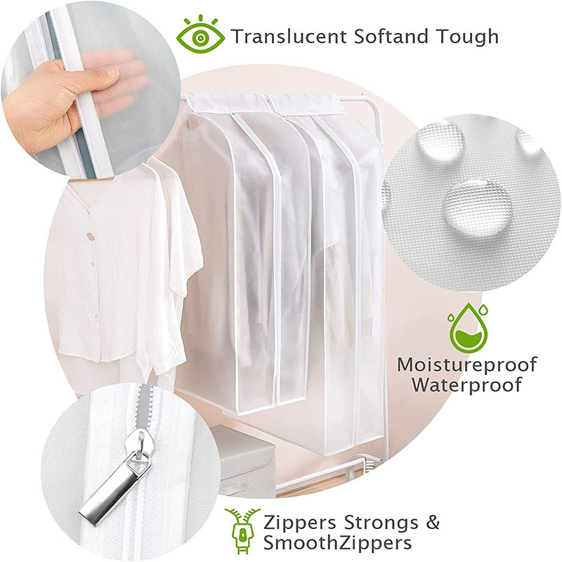 Clothes Storage PEVA Clothes Dust Cover Fully Enclosed Garment Suit ...