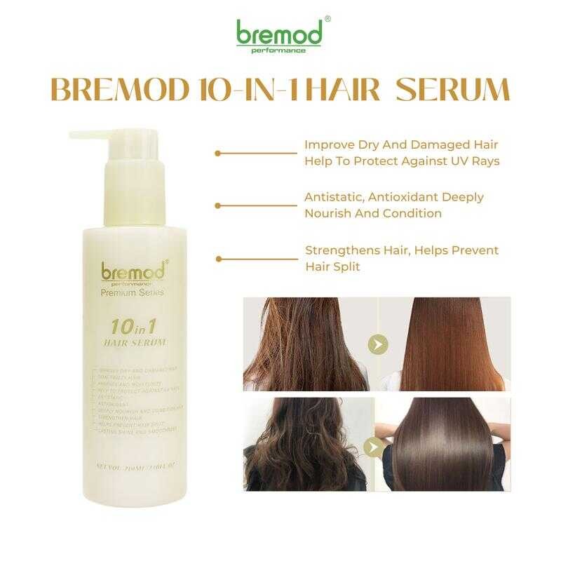 Bremod Premium Hair Serum 10-In-1 Hydrate Smooth Frizz Shiny ...