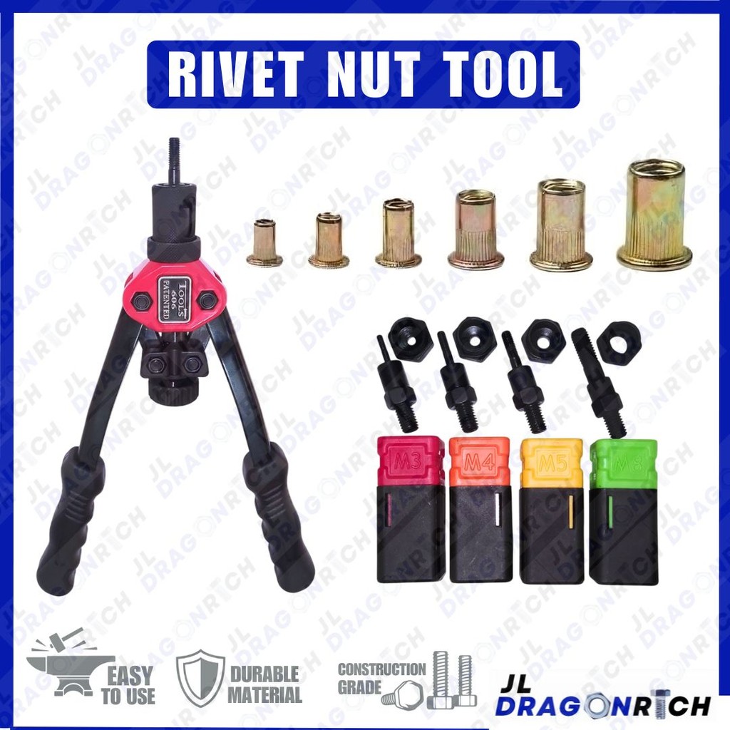 Rivet Nut Tool Automatic Hand Insert Tool Mandrel Auto Rivet Hand Kit ...