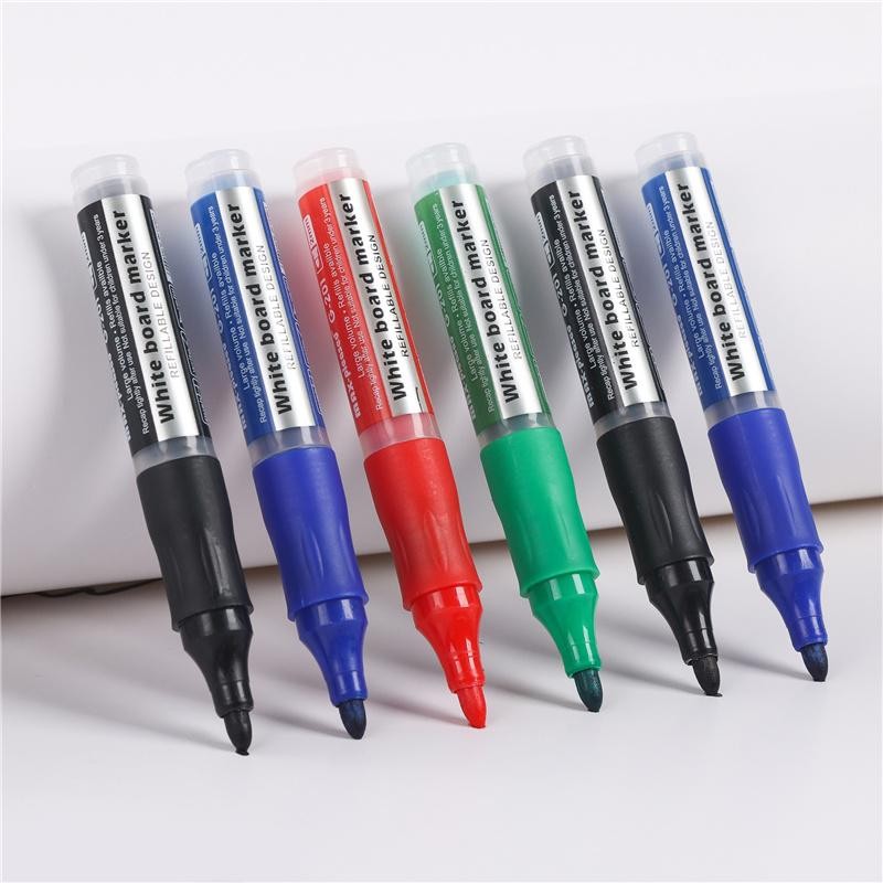 Refillable Whiteboard Markers Set - 2 Pens + 10 Ink Refills, 2mm Tip ...