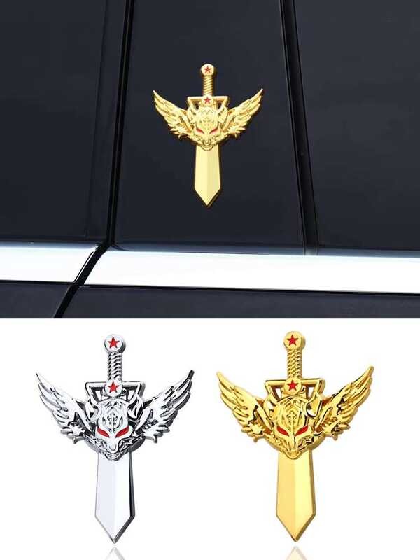 Sharp Blade Sword Warrior Metal 3D Personalized Wings Wolf Mighty Door ...