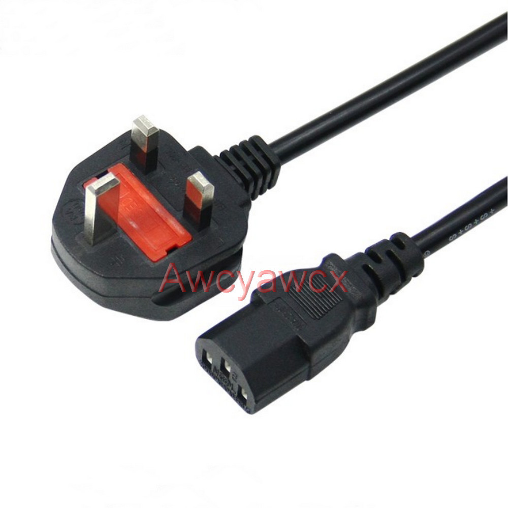 UK plug AC 100V-250V Power adapter To IEC C13 Kettle Lead Cable 2 3 Pin ...