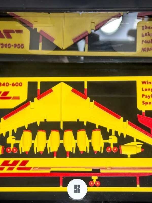 々 Airbus A340-600 DHL Cargo Plane Model Kit Plastic Assembly Static ...