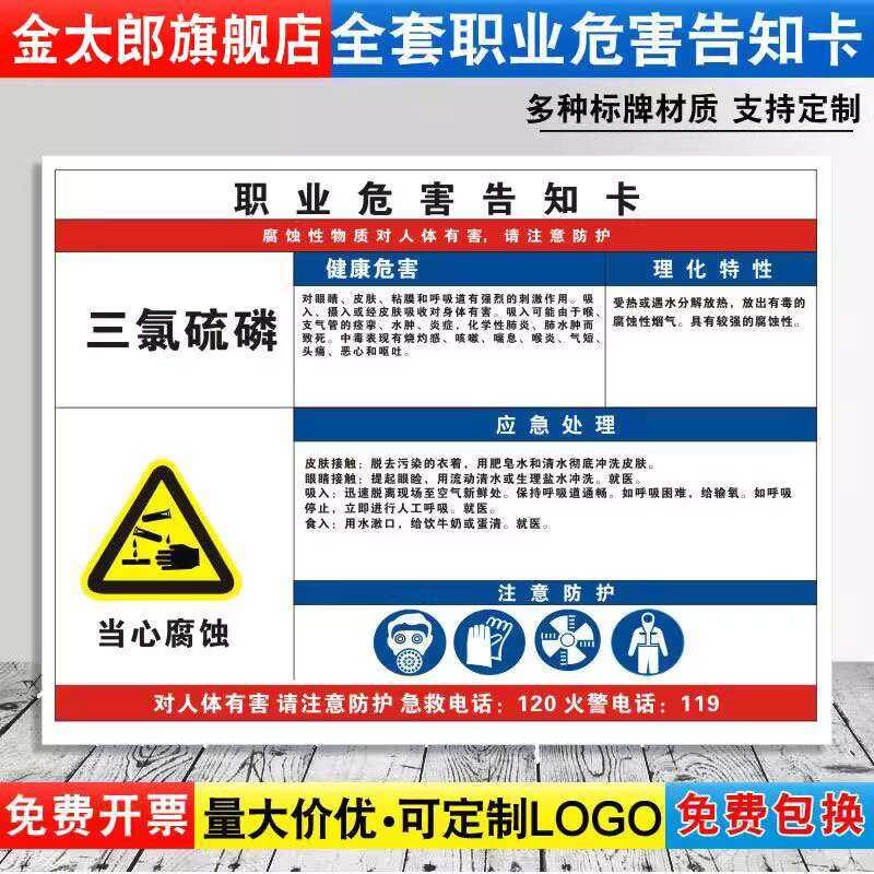 Trichlorfon Occupational Disease Hazard Notice Card Hygiene | Shopee ...