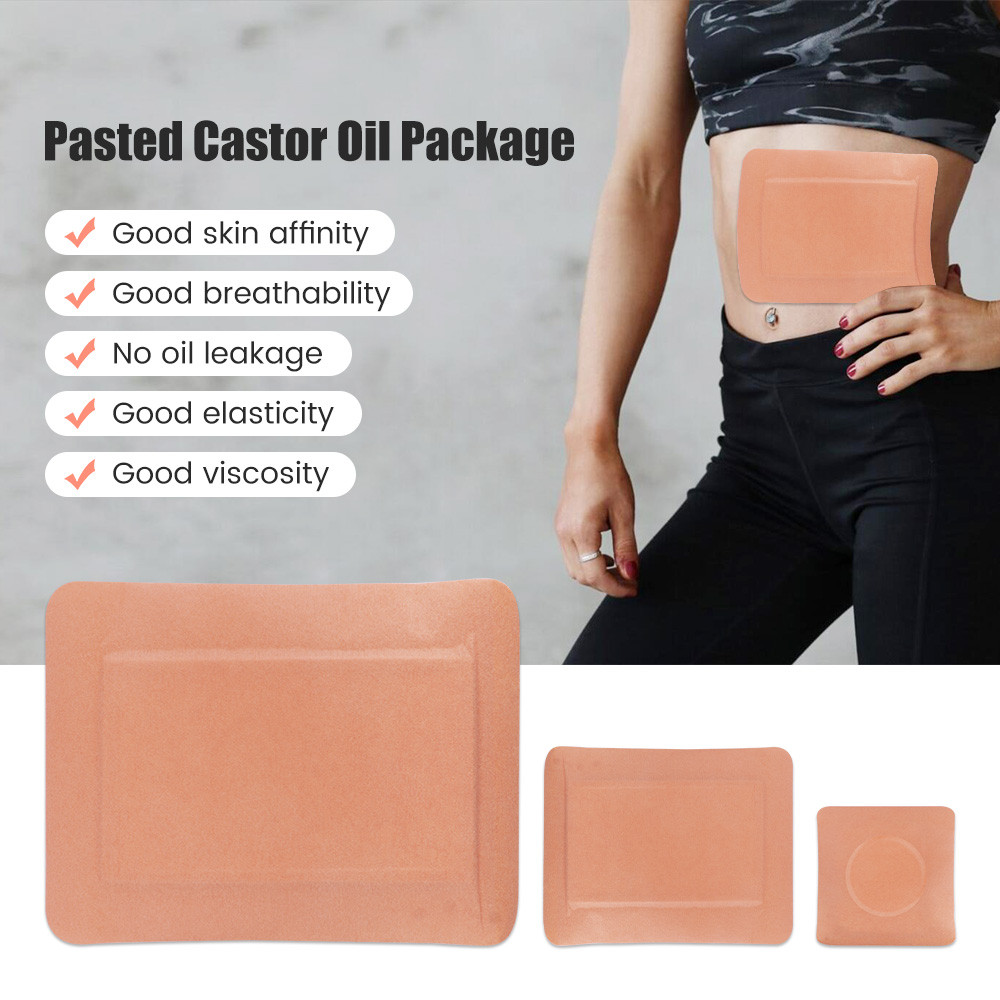 10PCS Self-Adhesive Castor Oil Patches Disposable Self-Adhesive Castor ...