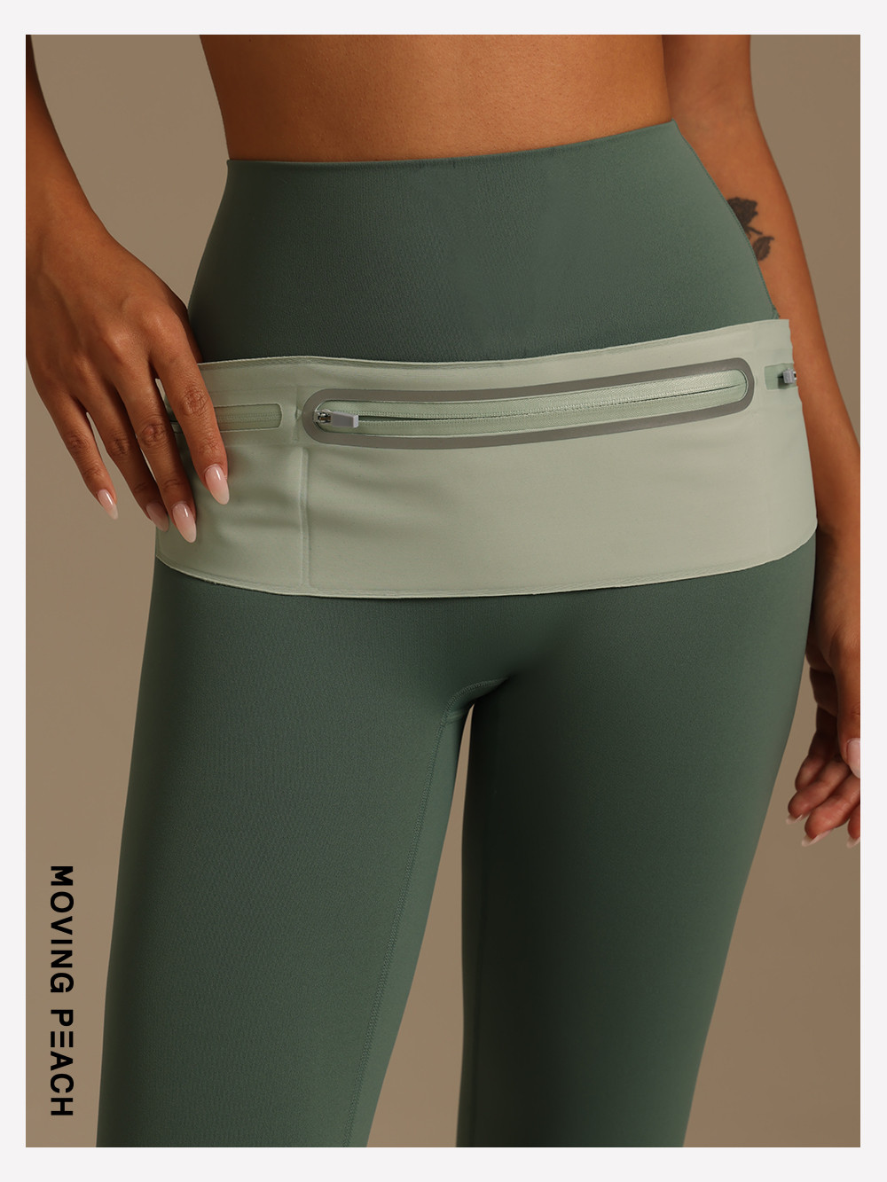 MOVING PEACH Sport belt Water-Repellent Outdoor Running Belt Adjustable ...