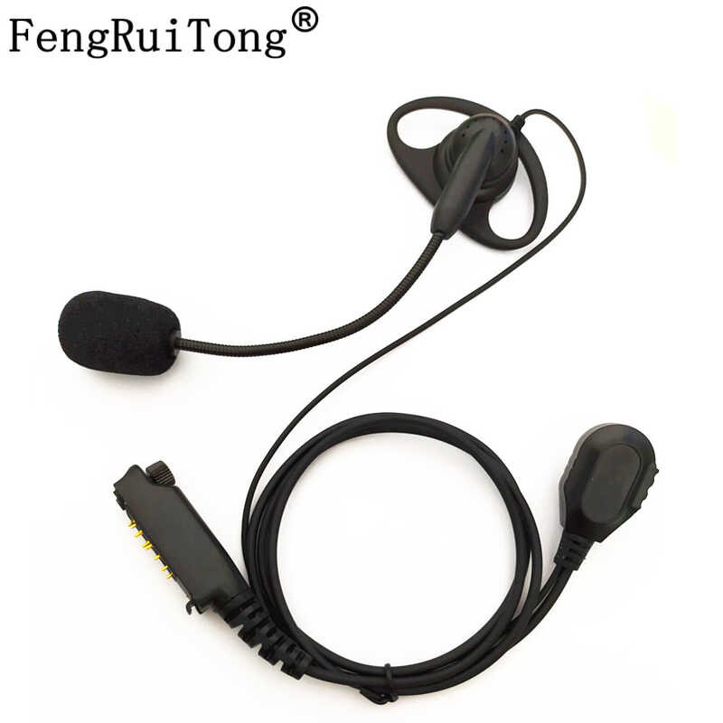 Walkie Talkie Headset Iron Clip D Type Mic Stick Tactical Headphone For ...