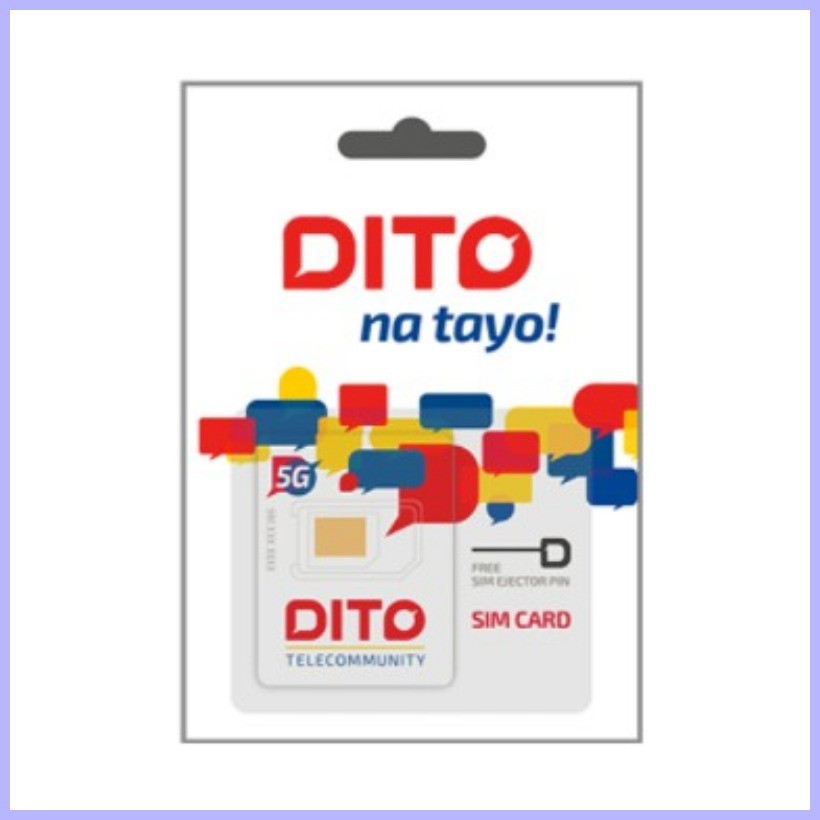 Dito Sim Card 5G LTE Tri-Cut With Free Sim Ejector PIN and High Data ...