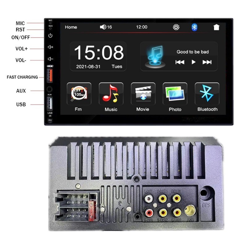 2 Din Car Radio Stereo 7 INCH 2USB Touch Screen Multimedia Player ...