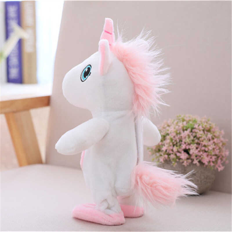 Toy Robot Sound Control Interactive Unicorn Electronic Plush Animal ...