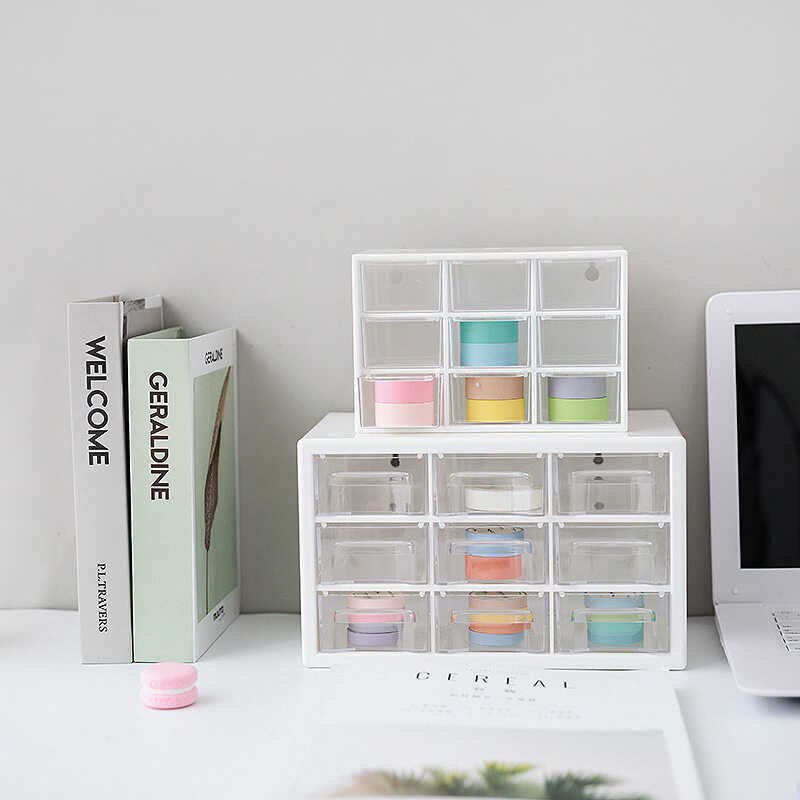 Desk Style Japanese Drawer Box Home Study Table Organizer Desktop ...