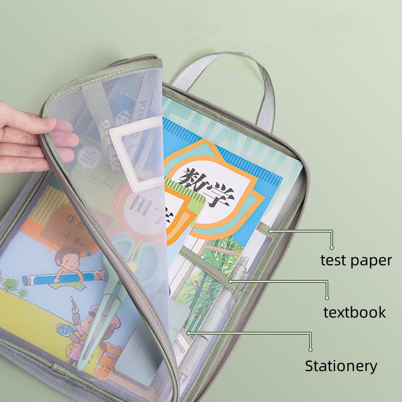 Subject Classification Transparent File Folder Zipper Mesh Exam ...