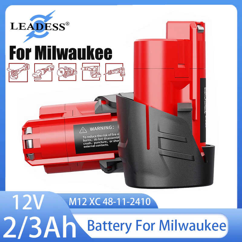 6F 3Ah 4 12V For Milwaukee M12 XC 48-11-2410 Rechargeable 48-11-2420 48 ...
