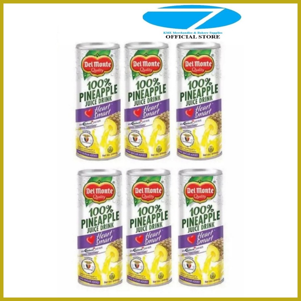 DEL MONTE 100% Pineapple Juice Drink Heart Smart with Reducol for Lower ...