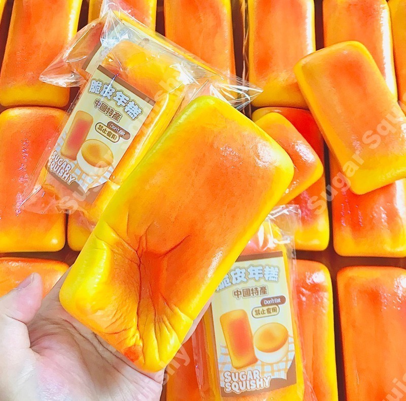 Sugar Squishy Golden Rice Cake Strips Slow Rising Squishy | Shopee ...