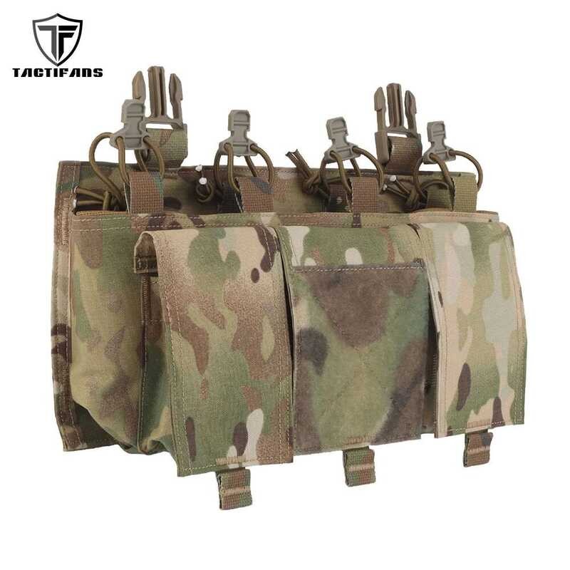 Tactical Outdoor Vest TACTIFANS QUAD Magazine Pouch Placard QASM Buckle ...