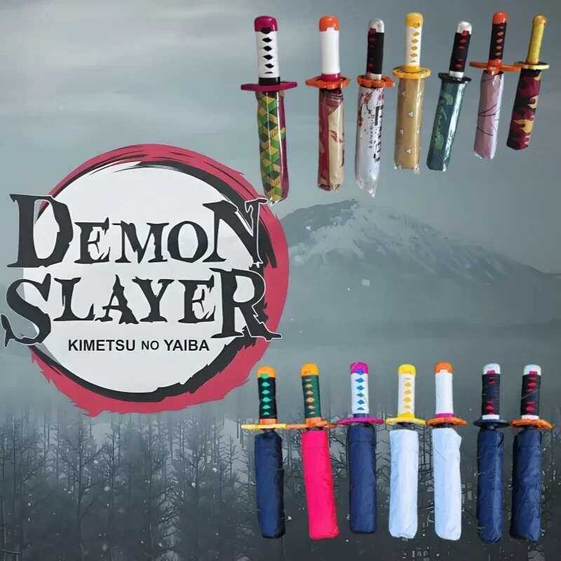 Demon Umbrella Slayer Katana 3-Folding Roronoa Zoro Anime Sword ...