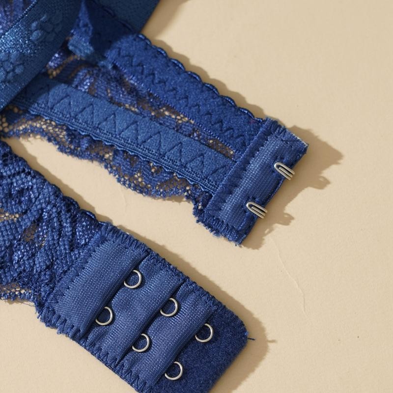 Women's Soft Lace Sexy Hollow Bra Non-padded Underwire Adjustment ...