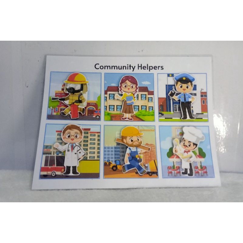♞Community Helpers Interactive Busy Book Laminated Activity For ...