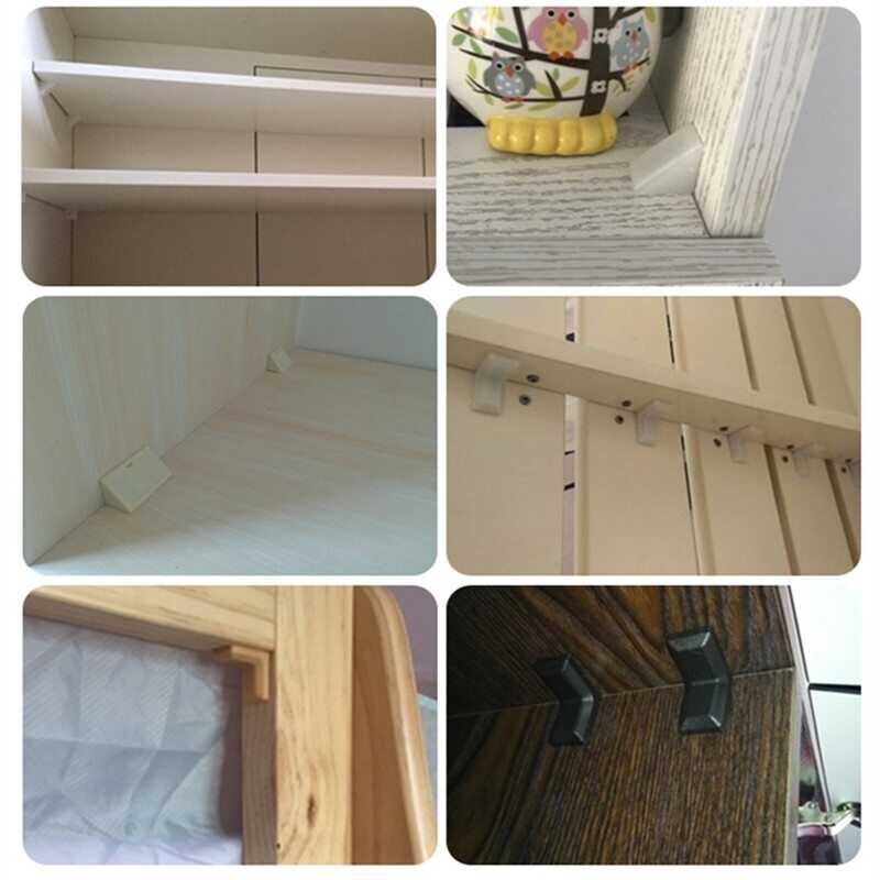 ANN 「 Hardware 」 15Pcs Plastic Corner Bracket Cabinet Fi Fittings L ...