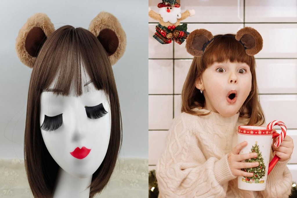 /YO/ Charming Party Prop Chipmunk Ears Headband Adorable Plush Bear Ear ...