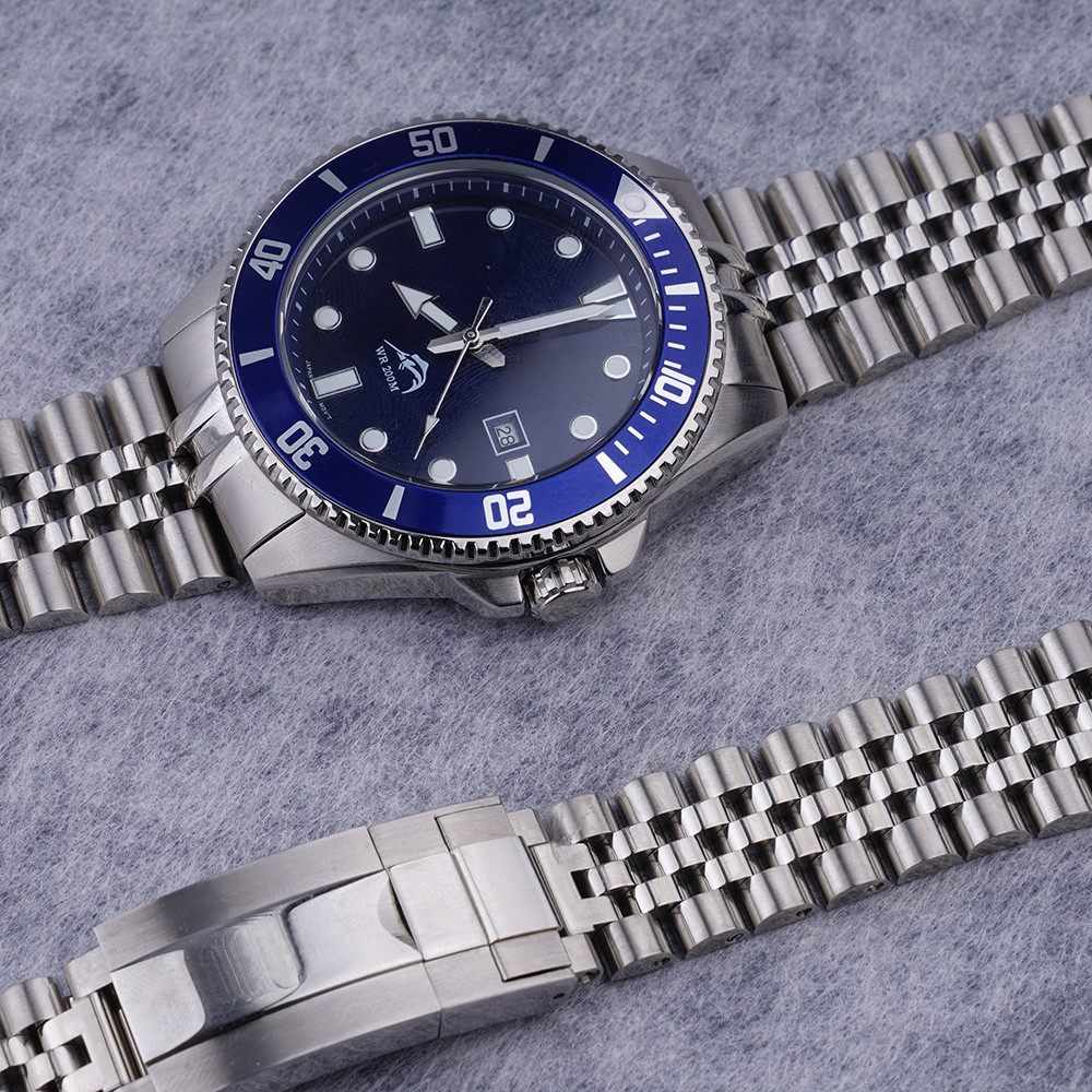 For 22mm CASIO MDV-106 MDV-106B Watch Band 316L Stainless Steel Silver ...