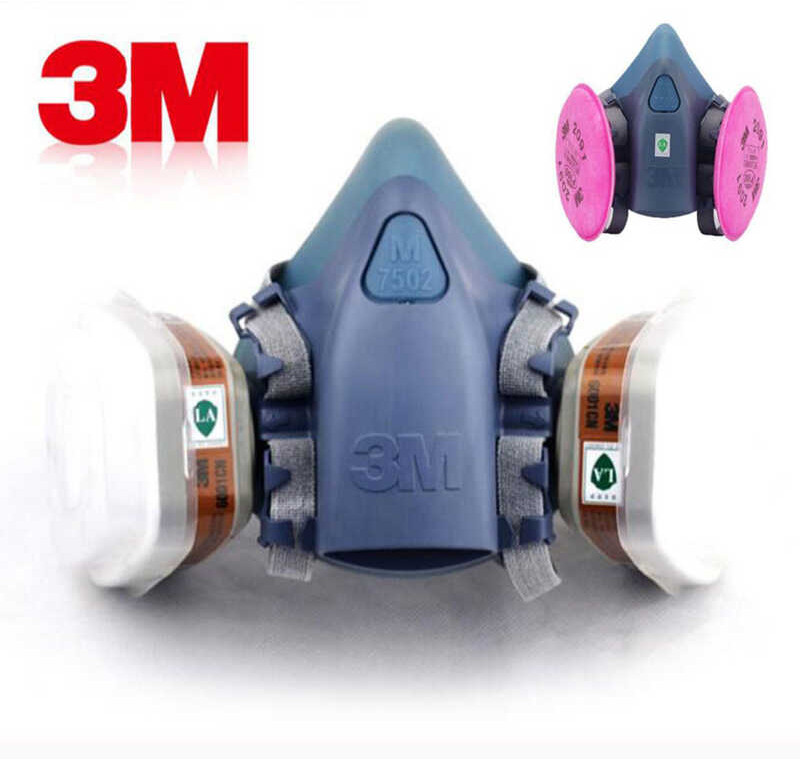 7502 Painting Chemical Safety Gas Proof Dust Facepiece Respirator Mask ...