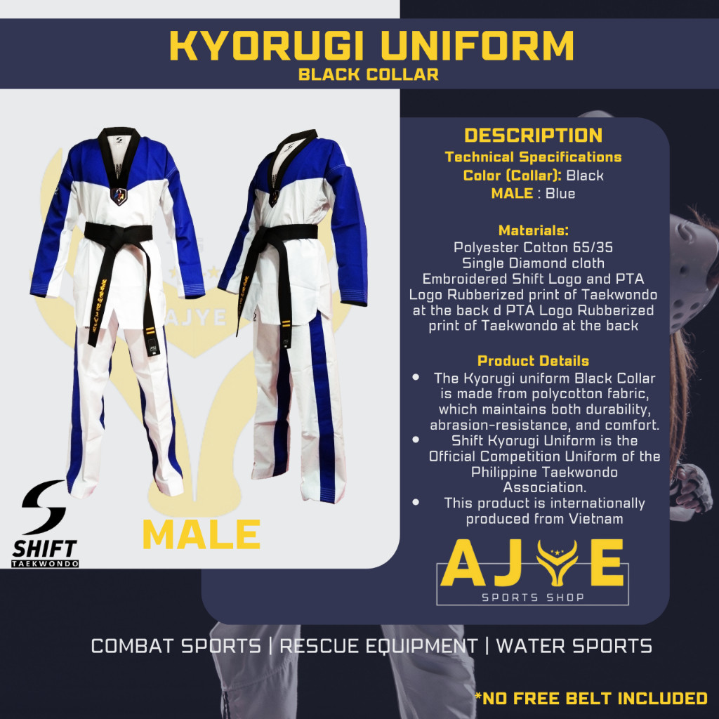 SHIFT TAEKWONDO UNIFORM | KYORUGI UNIFORM | (COMPETETION UNIFORM) NO ...