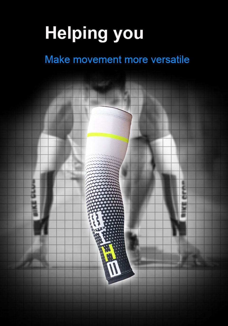 1Pcs Sport Arm Compression Sleeve Basketball Cycling Volleyball Arm ...
