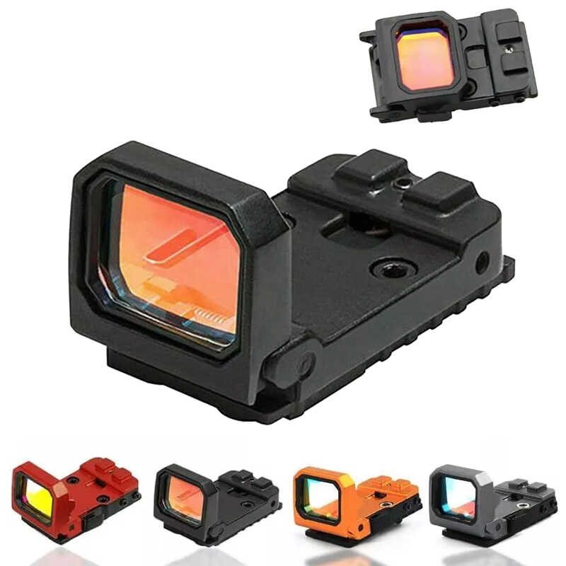 Foldable Mini RMR Flip Up Red Dot Scope Collimator Rifle Reflex Sight ...
