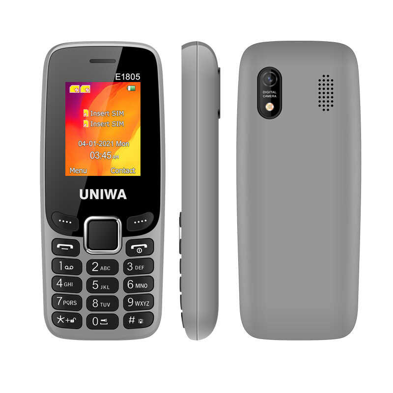 UNIWA 4 E1805 GSM 2G Feature Phone With A Basic 1.77-Inch Screen And ...