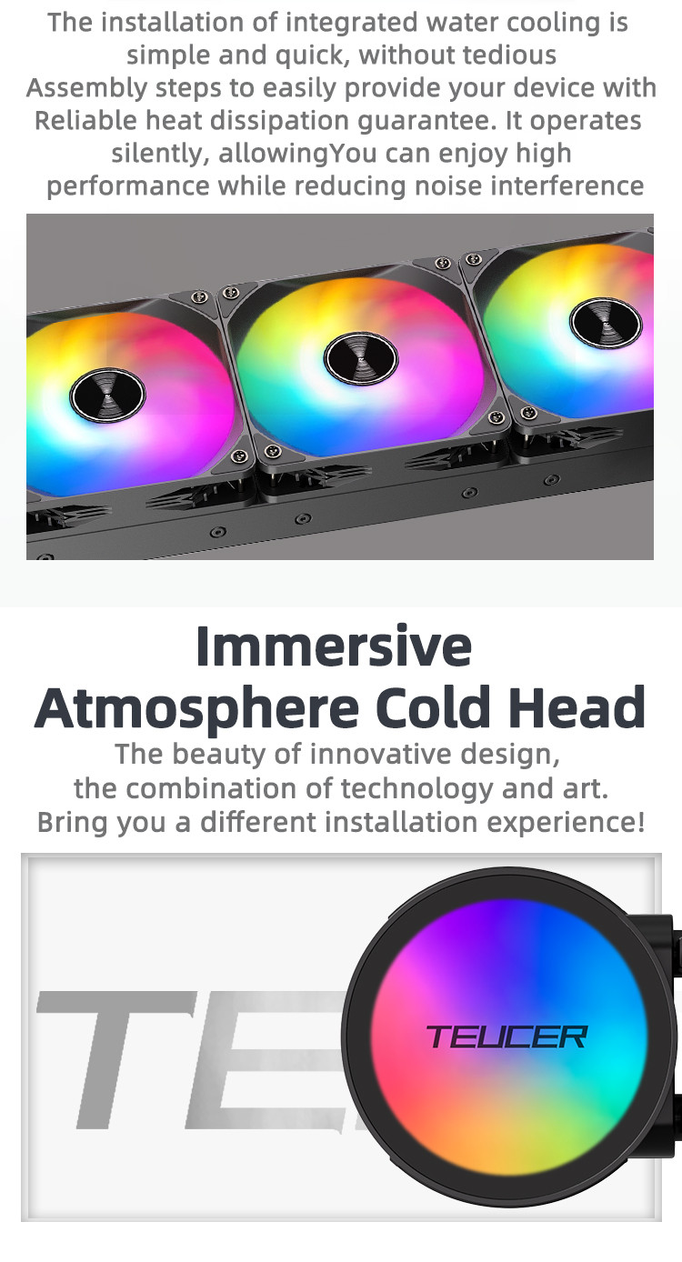 TEUCER AF-S360 CPU Water Cooling Cooler, LGA 2011 V3 X99 Motherboard ...