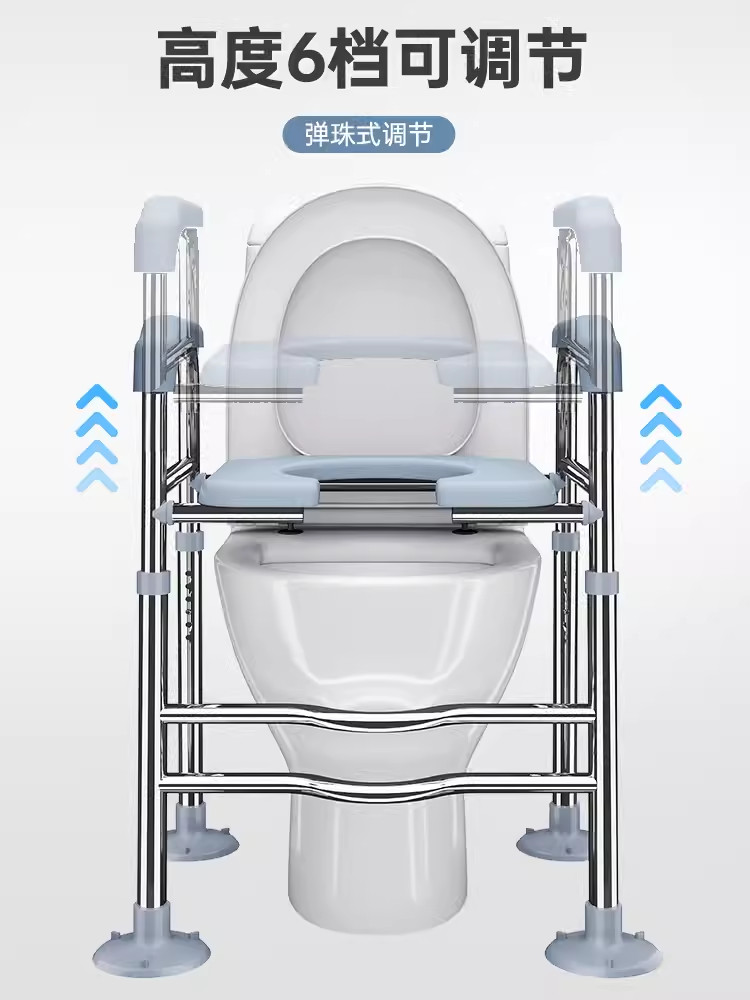 Toilet Heightener Seating And Toilet Heightener Armrest Rack For ...