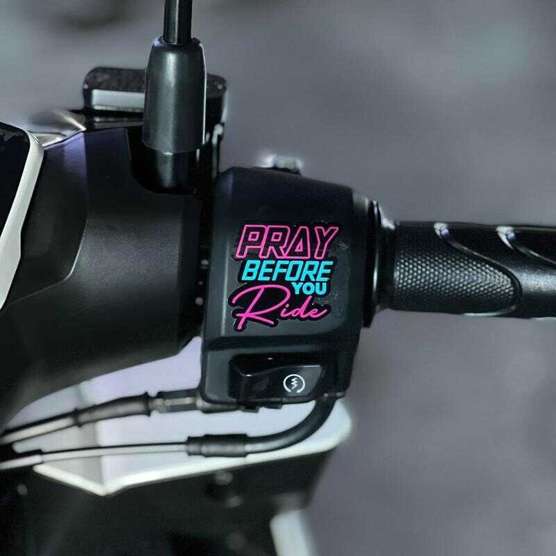 Design 2 Colored Pray Before You Ride Printed Decals Sticker (New ...