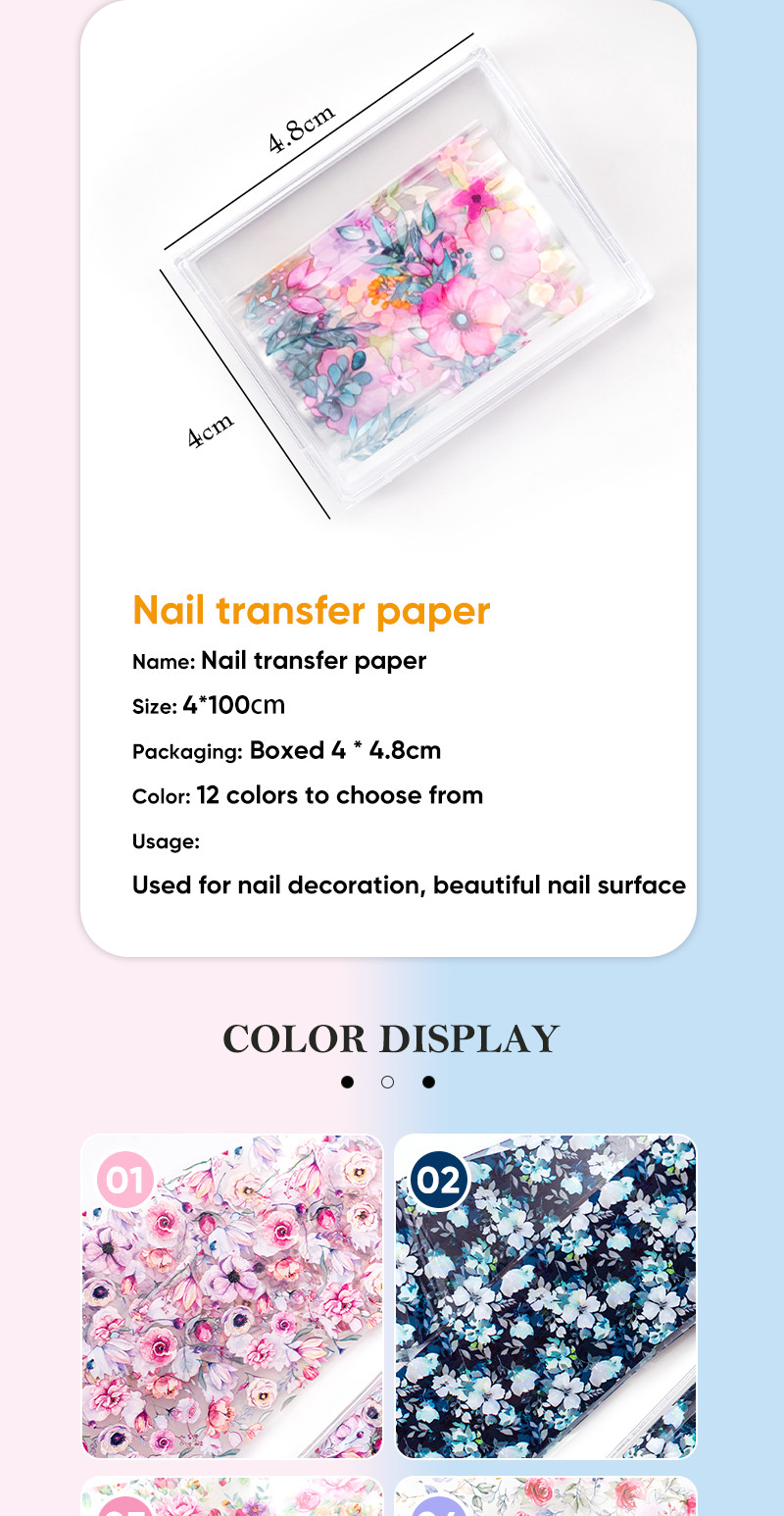 Nail Stickers Nail Transfer Nail Art Decoration DIY Paper Monet's ...