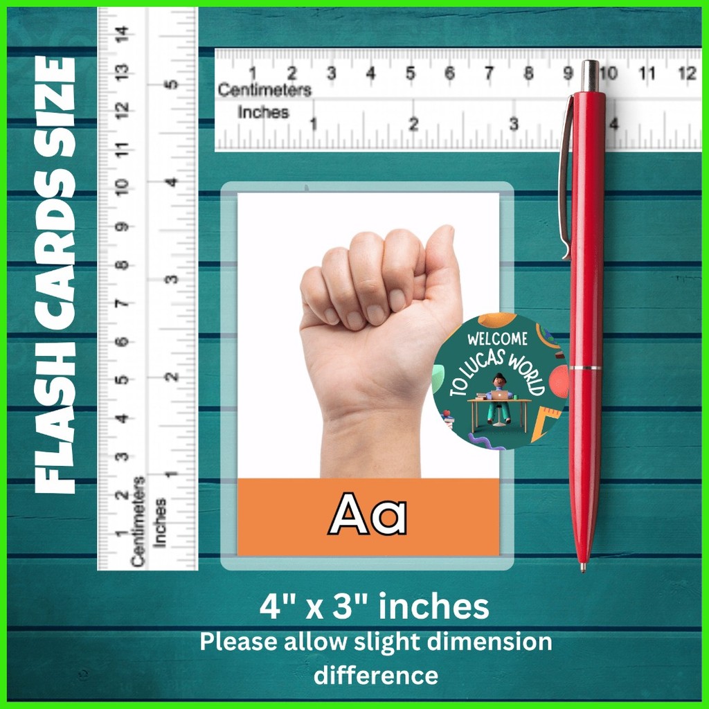 ASL NUMBERS and ALPHABET SIGN LANGUAGE FLASHCARDS, AMERICAN SIGN ...