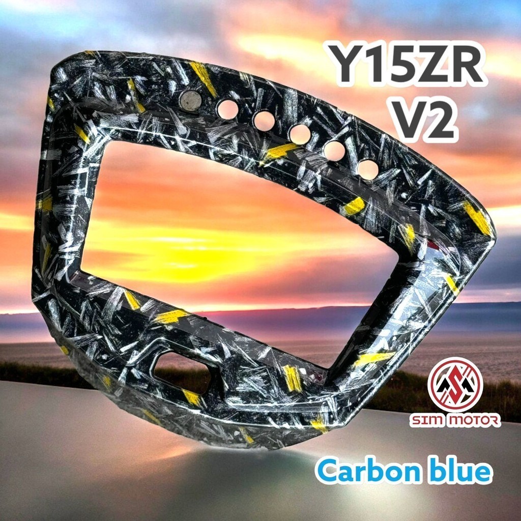 Y15ZR V2 Meter Cover Frame Carbon Meter Y15 V2 Cover Set Cermin Visor ...